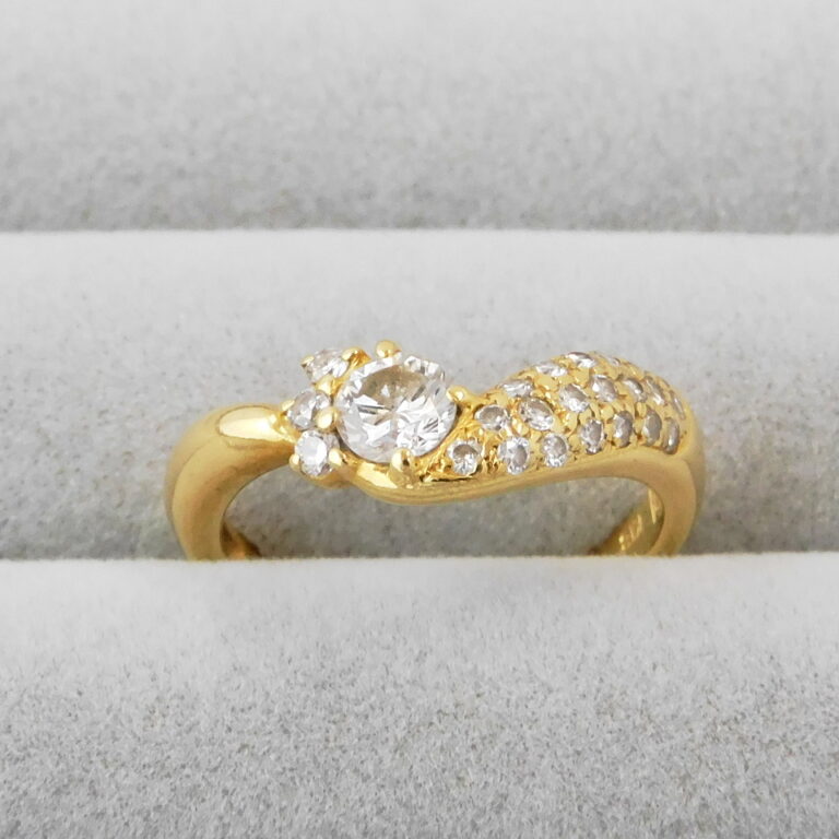 K18 ダイヤモンドリング D0.30ct 3.3g ｜まじめな買取専門店Tamaki